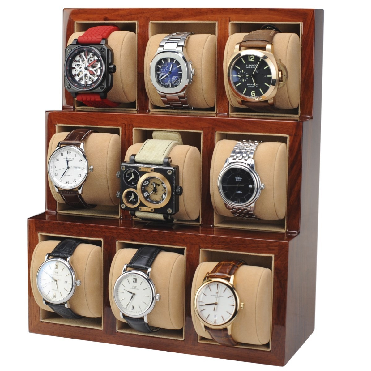 Support à montres BULLONGÈ PRESENTO 9 bois massif - Offres spéciales ...